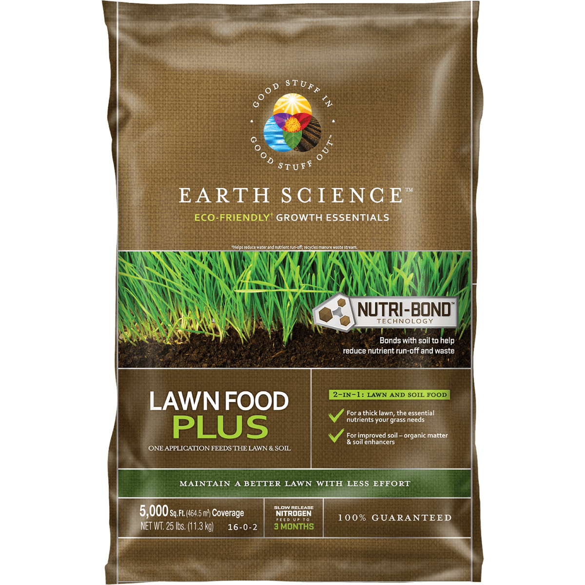Earth Science Lawn Food Plus Fertilizer - 20 Lbs. | 5000 Sq. Ft ...
